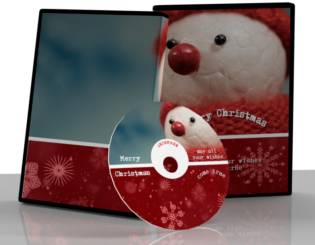 Example: Christmas and New Year Label and DVD Cover | CD Label Designer ...